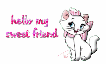 hello my sweet friend (in Glitter Text)