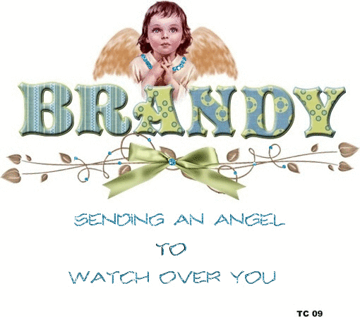 Brandy An Angel to watch over you (in Glitter Text)