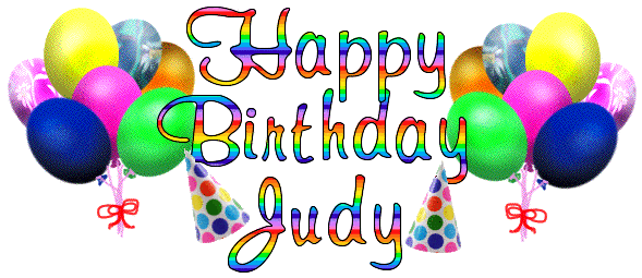 Happy Birthday Judy (in Glitter Text)
