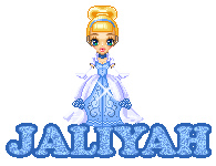 Cinderella Blinkie With Glitter Name -Jaliyah- (in Blinkies)