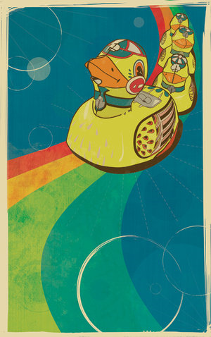 rainbow duck (in Clipart)