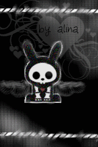 Emo bunny with glitter (in Animated GIFs)