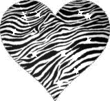 Background - Zebra Sparkle Heart (in Backgrounds)