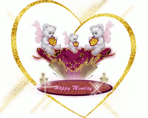 Happy Monday (in Glitter Text)