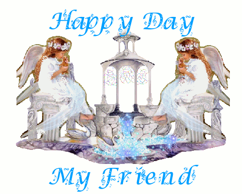Happy Day My Friend (in Glitter Text)