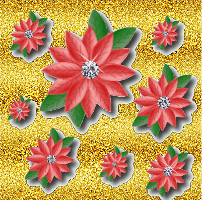 Gold poinsettia (in Backgrounds)
