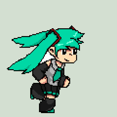Pixelated Miku Running (in Backgrounds)