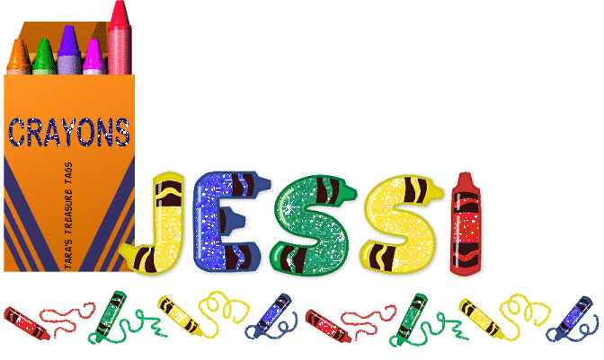 crayons Jessi (in Glitter Text)