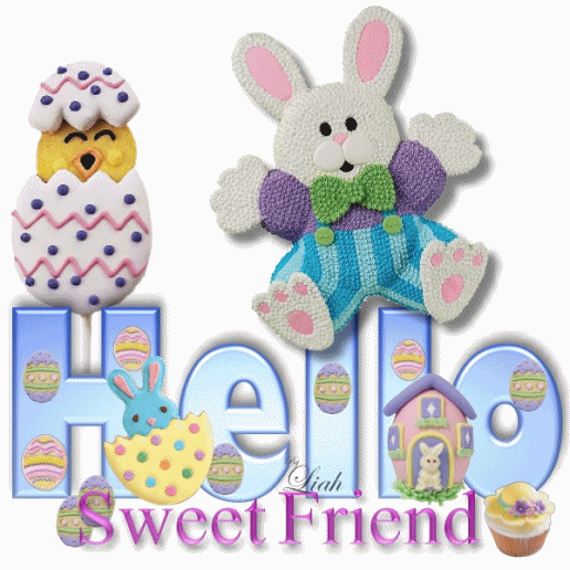 Hello sweet friend (in Glitter Text)