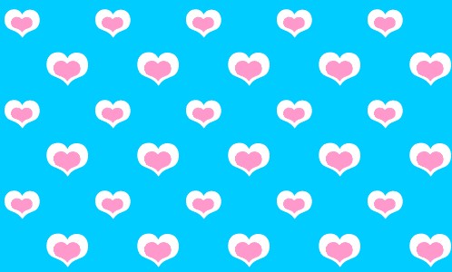 Cuteout Hearts Blue Background (in Backgrounds)