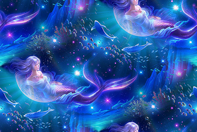 Mermaid (seamless) (in Backgrounds)