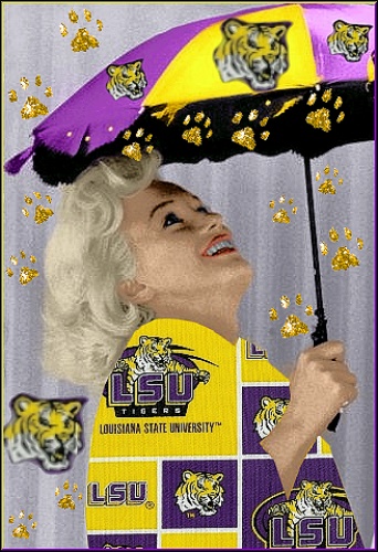 LSU TIGERS UMBRELLA (MARILYN MONROE) (in Clipart)
