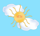 blinking sunshine blue sky cloudy (in Backgrounds)