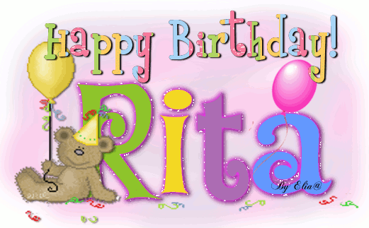 Happy Birthday Rita (in Glitter Text)