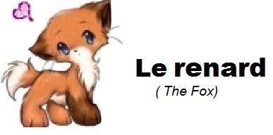 Le Renard ( The Fox in french) (in Clipart)