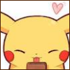 cute pikachu square (in Stickers)