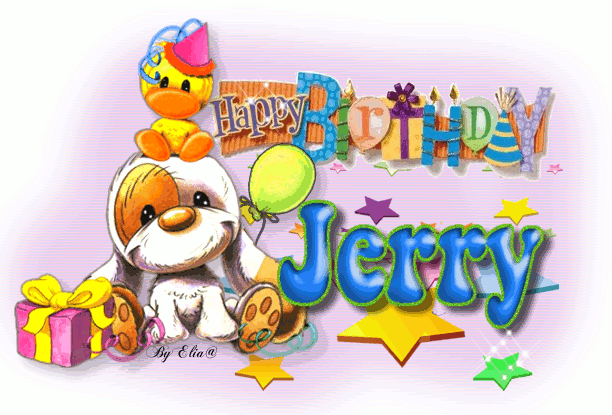 Happy Birthday Jerry (in Glitter Text)