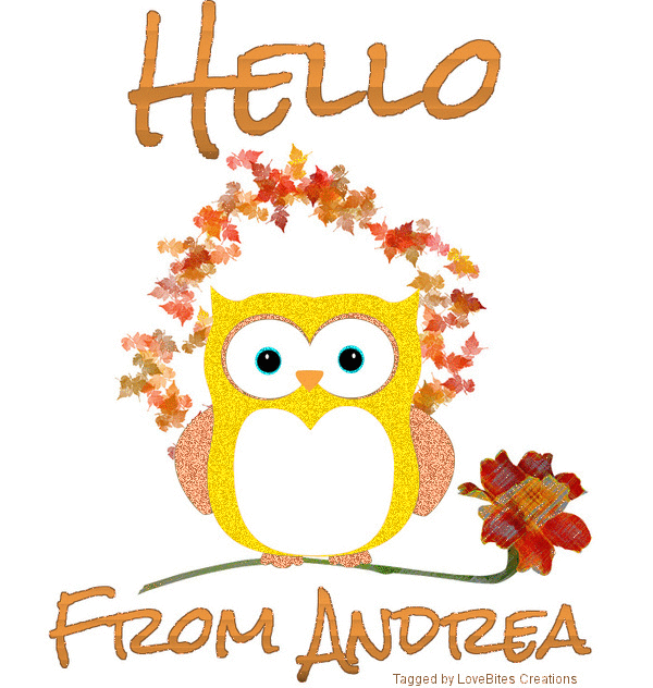 Fall Owl - Andrea (in Glitter Text)