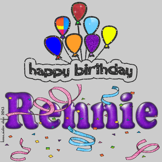 Rennie - Happy Birthday - Colorful (in Backgrounds)