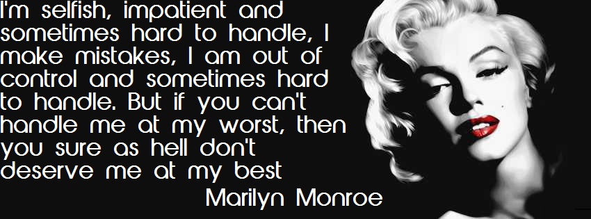 Marilyn Monroe - I'm Selfish (in Facebook Covers)