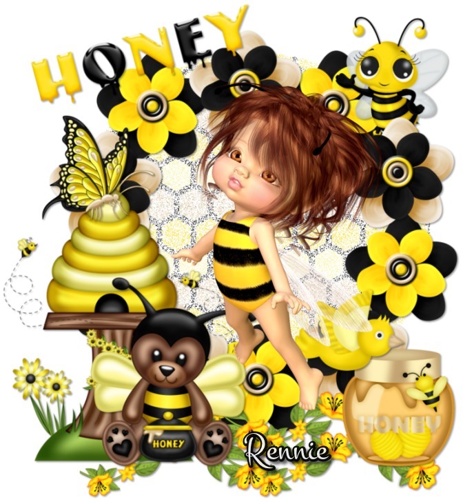 HoneyBee~Rennie (in Glitter Text)