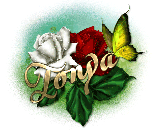 Tonya-Red n White roses (in Glitter Text)