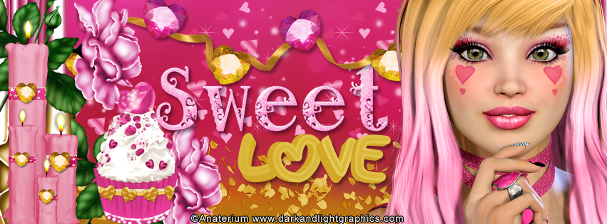 Sweet pink Love FB cover (in Facebook Covers)
