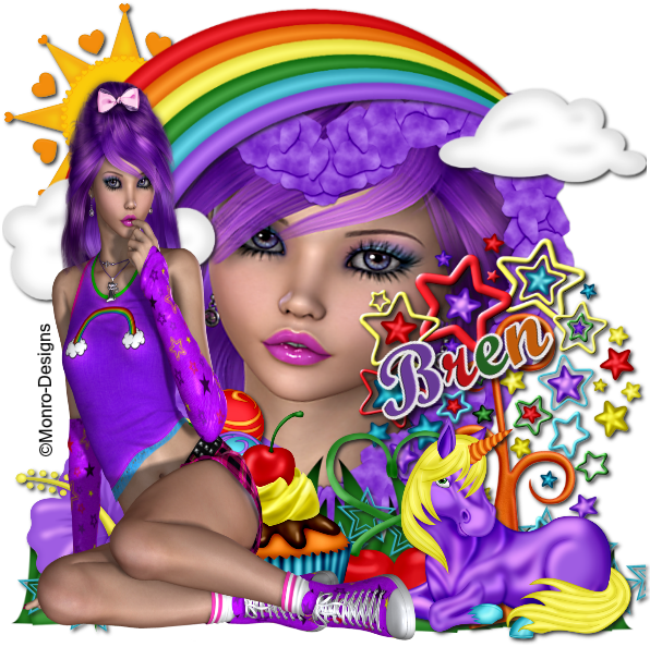 Rainbow~Bren (in Glitter Text)