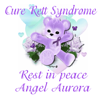Cure Rett Syndrome - RIP - Aurora (in Glitter Text)