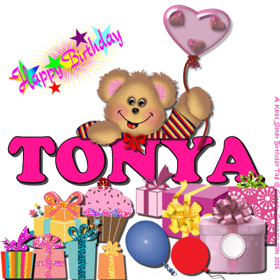 Tonya - Cupcake - Presents - Bear - Balloon (in Glitter Text)