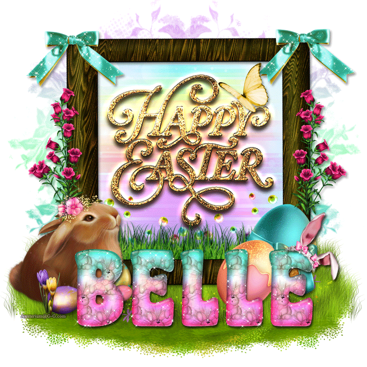 Belle-Cute Easter (in Glitter Text)