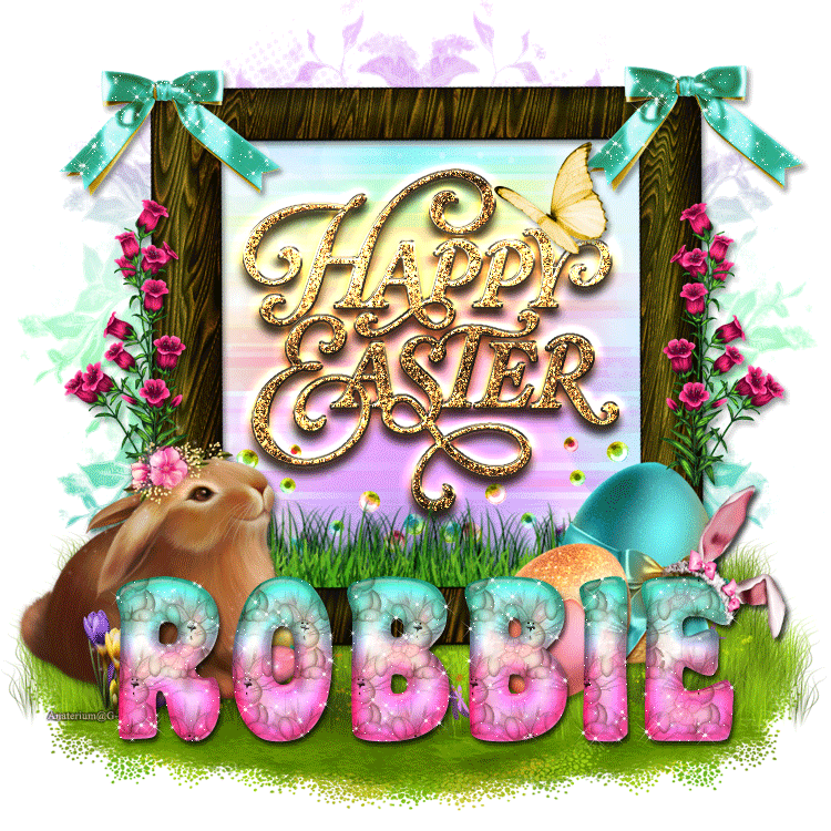 Robbie-Cute Easter (in Glitter Text)