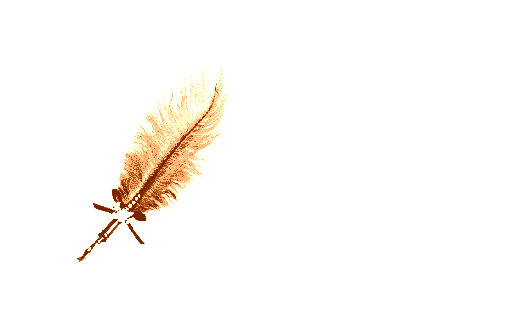 Chocolate Brown Feather Pen (in Clipart)