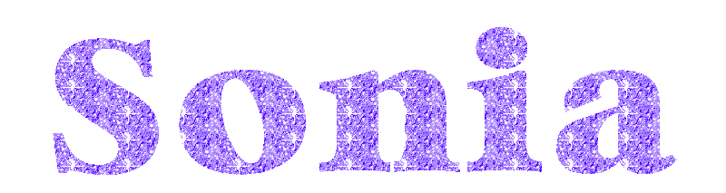 Sonia (in Glitter Text)