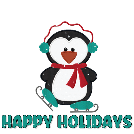 Happy Holidays Penguin Gif