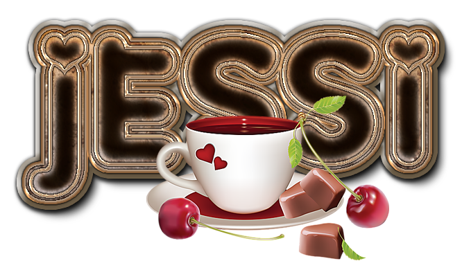 CHERRY COFFEE JESSI TEXT (in Glitter Text)