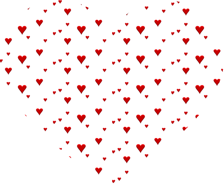 white heart with red hearts in motion (in Animated GIFs)