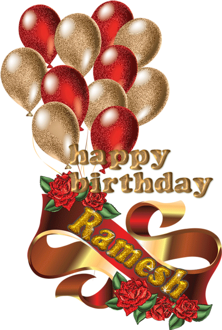 happy birthday ramesh (in Glitter Text)