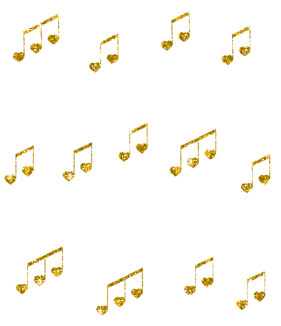 musical notes with hearts (in Sparkles)
