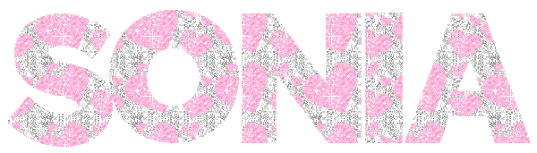 Sonia (in Glitter Text)