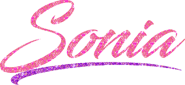 Sonia (in Glitter Text)