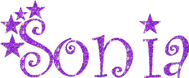 Sonia (in Glitter Text)