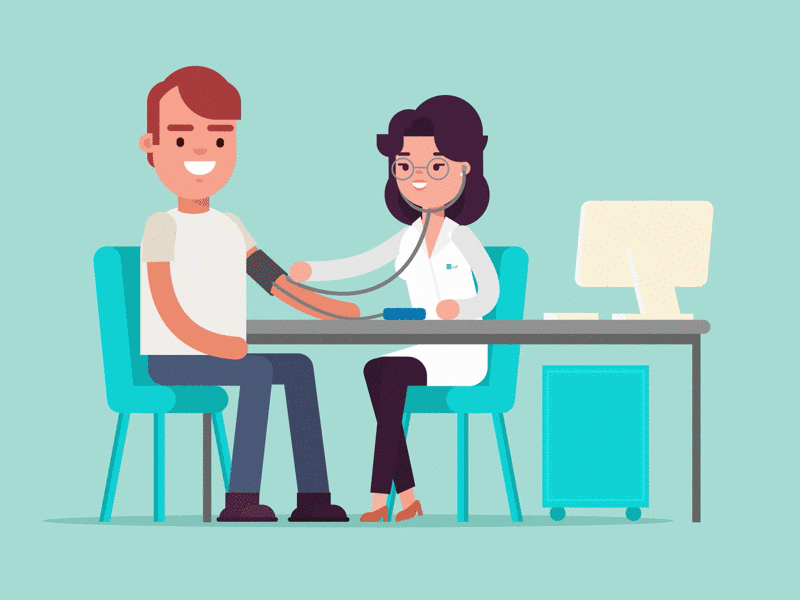 measurement of blood pressure (in Animated GIFs)