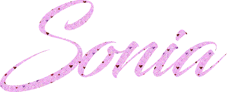 Sonia (in Glitter Text)