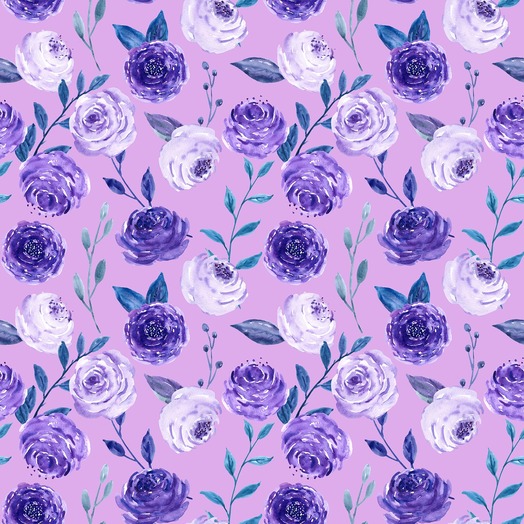 Purple Floral Seamless Background (in Backgrounds)