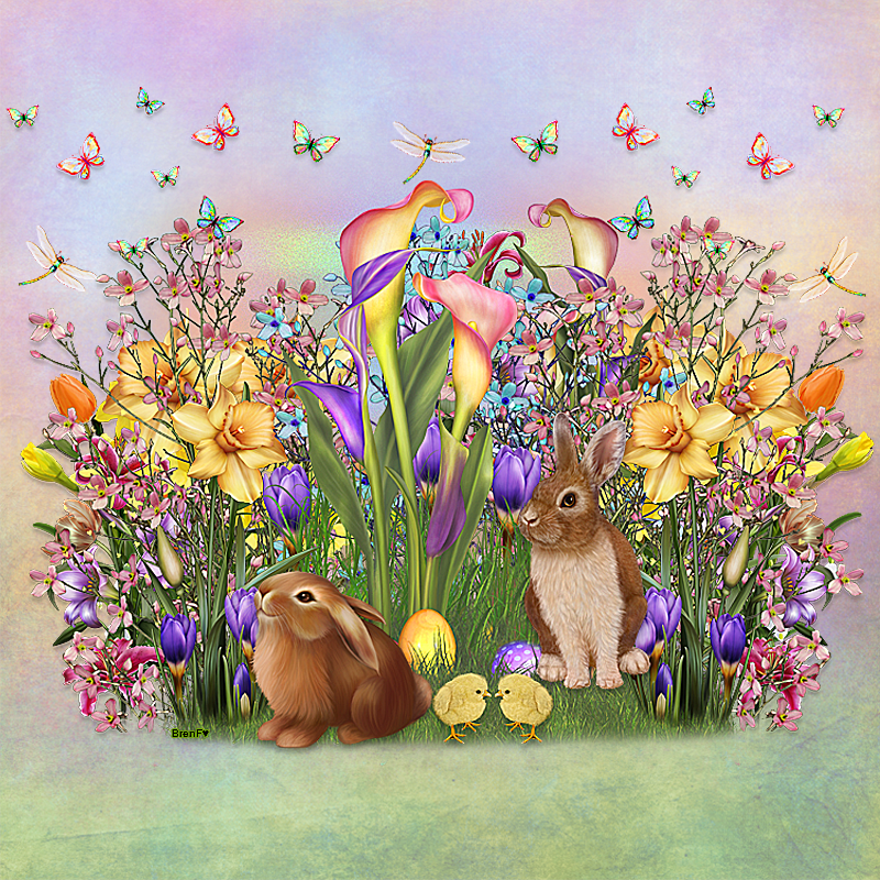 Easter Spring Background (in Backgrounds)