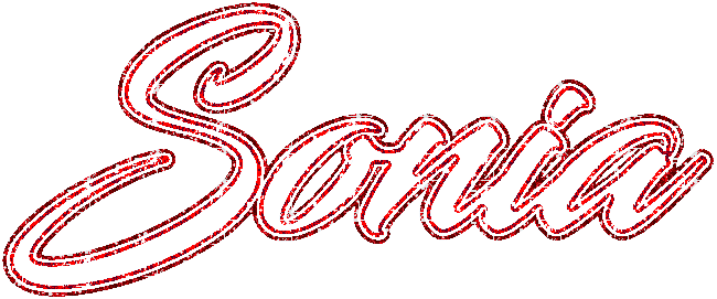 Sonia (in Glitter Text)