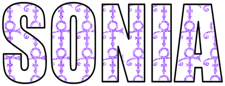 Sonia (in Glitter Text)