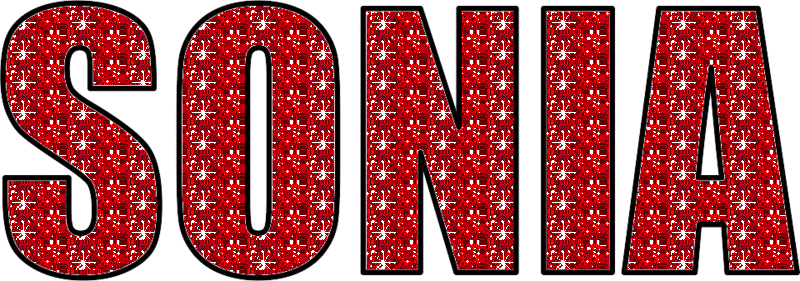Sonia (in Glitter Text)