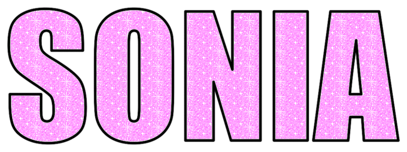 Sonia (in Glitter Text)